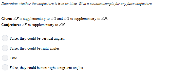 Solved Determine whether the conjecture is true or false. | Chegg.com