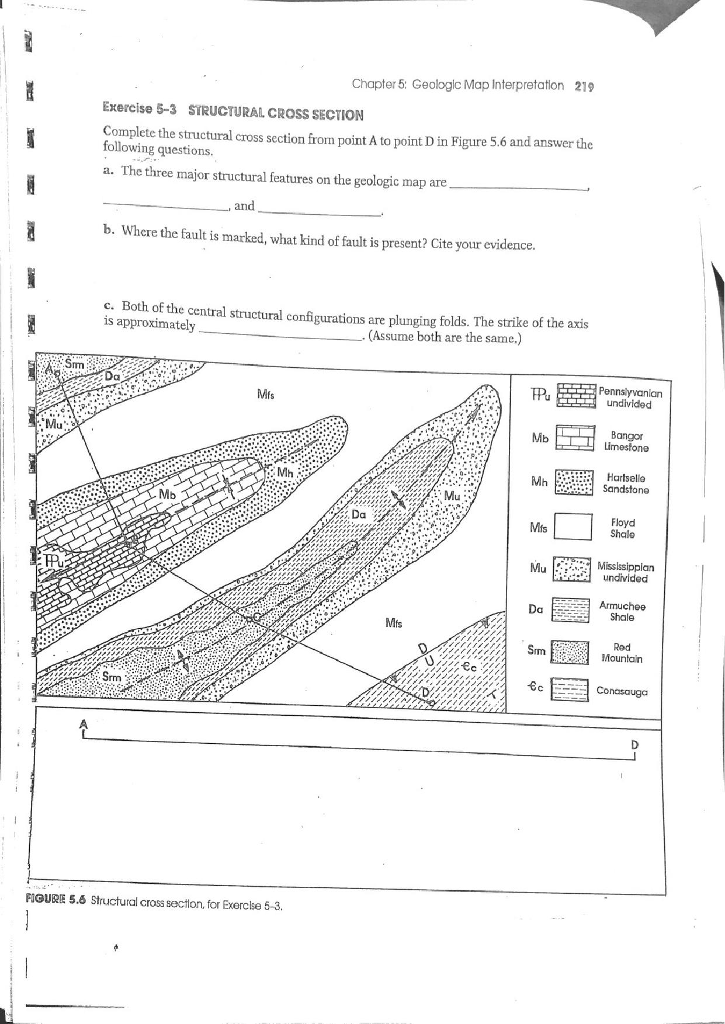 Solved: CHAPTER Geologic Map Interpretation N Your Study O... | Chegg.com