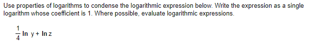 Solved Use properties of logarithms to expand the | Chegg.com