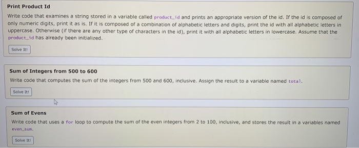 Solved Print Product Id Write code that examines a string | Chegg.com