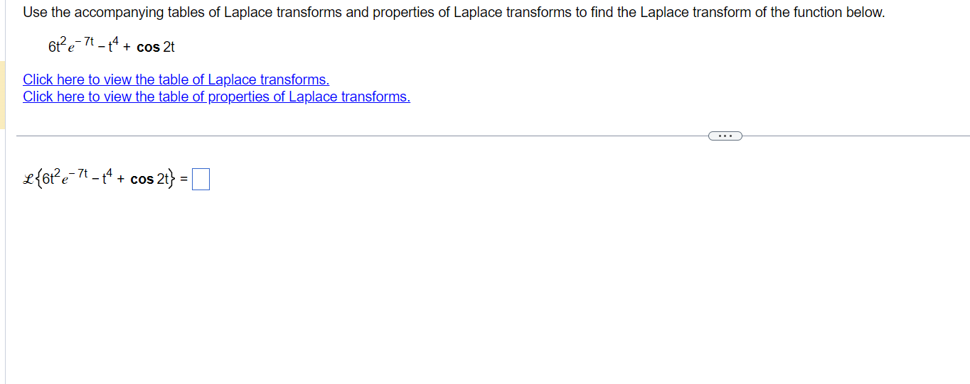 Solved Use the accompanying tables of Laplace transforms and | Chegg.com