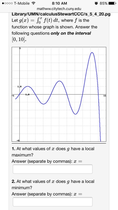 Solved Let g(x) = integral^x_0 f(t) dt, where f is the | Chegg.com