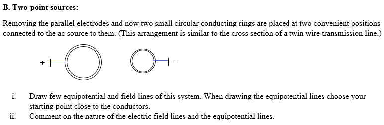 Solved Removing the parallel electrodes and now two small | Chegg.com
