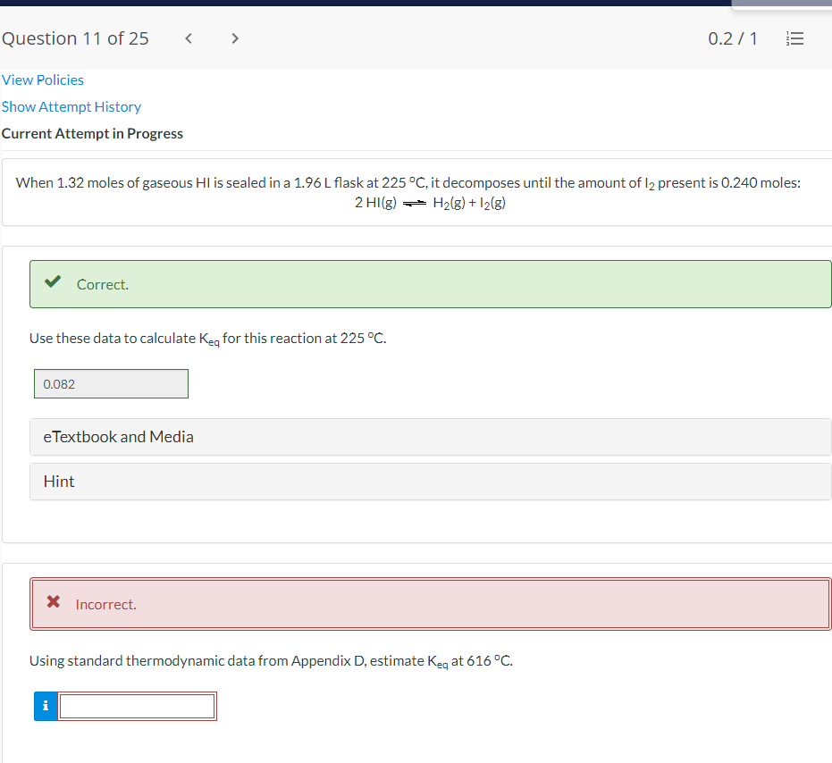 Solved C.If the system is heated to 616 oC, what is the | Chegg.com