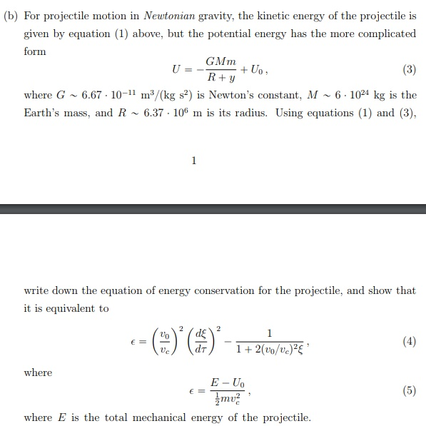 Show that the equation for energy conservation for a | Chegg.com