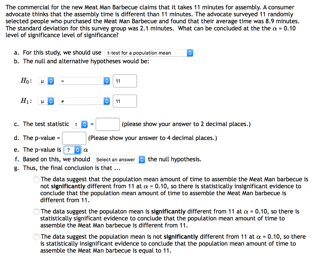 Solved The commercial for the new Meat Man Barbecue claims | Chegg.com