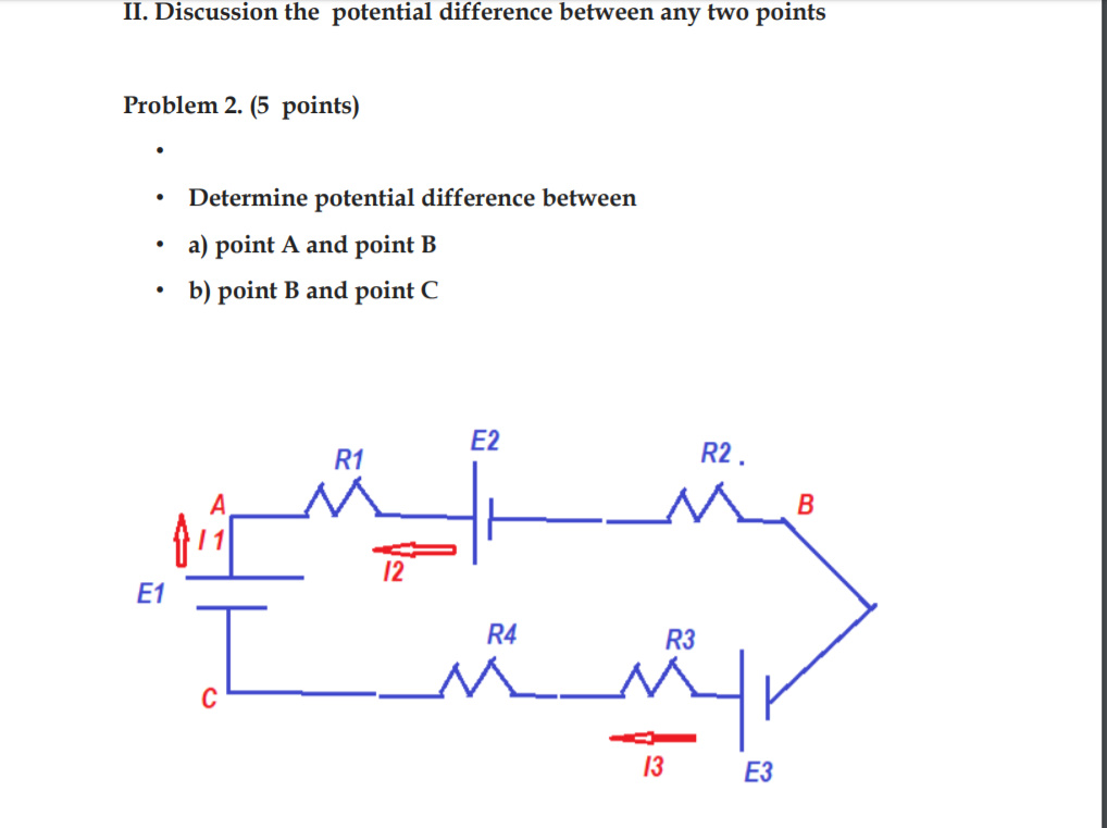 Solved II. Discussion the potential difference between any | Chegg.com
