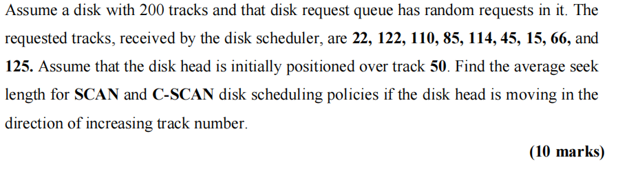 Solved Assume a disk with 200 tracks and that disk request | Chegg.com