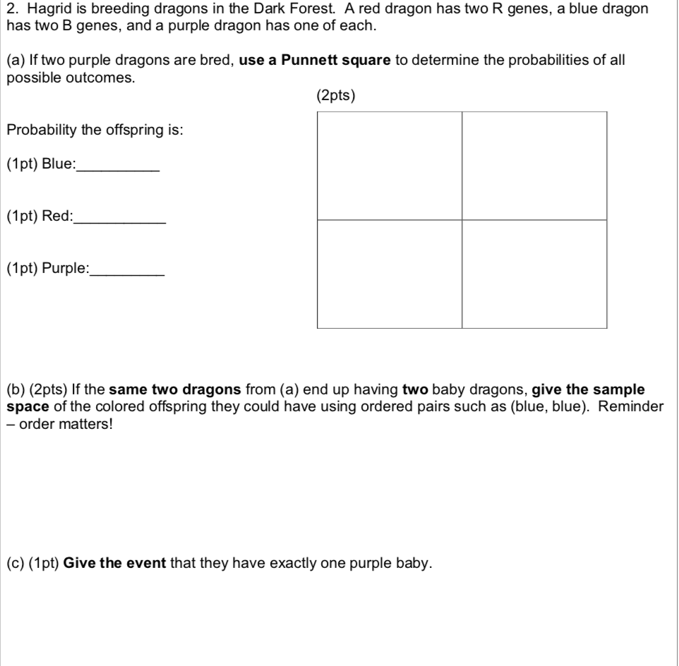 Solved 2. Hagrid is breeding dragons in the Dark Forest. A | Chegg.com
