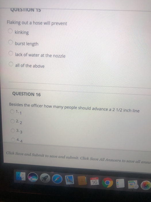 Solved ESTION TS 15 Flaking out a hose will prevent kinking | Chegg.com