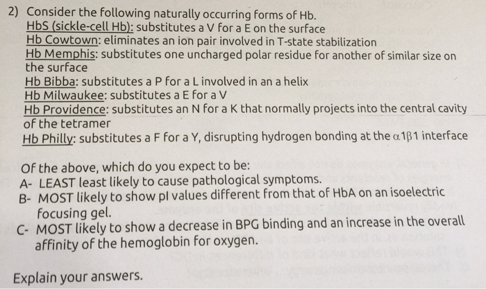 Solved Consider the following naturally occurring forms of | Chegg.com