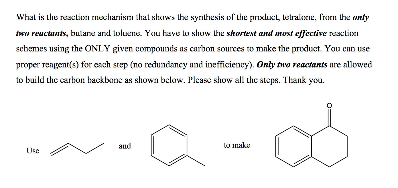 Solved What is the reaction mechanism that shows the | Chegg.com