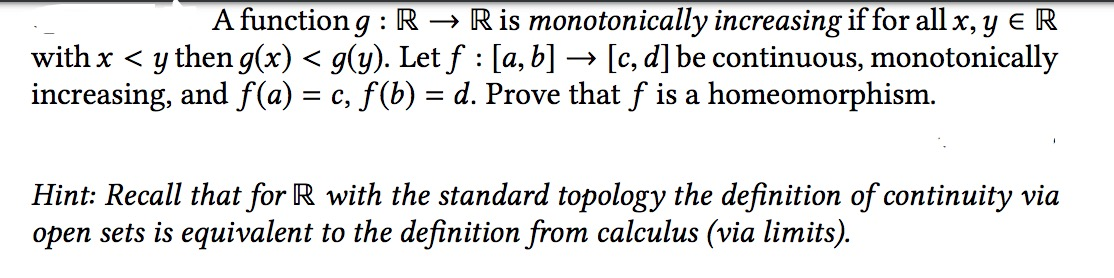 Solved A functiong: R → Ris monotonically increasing if for | Chegg.com
