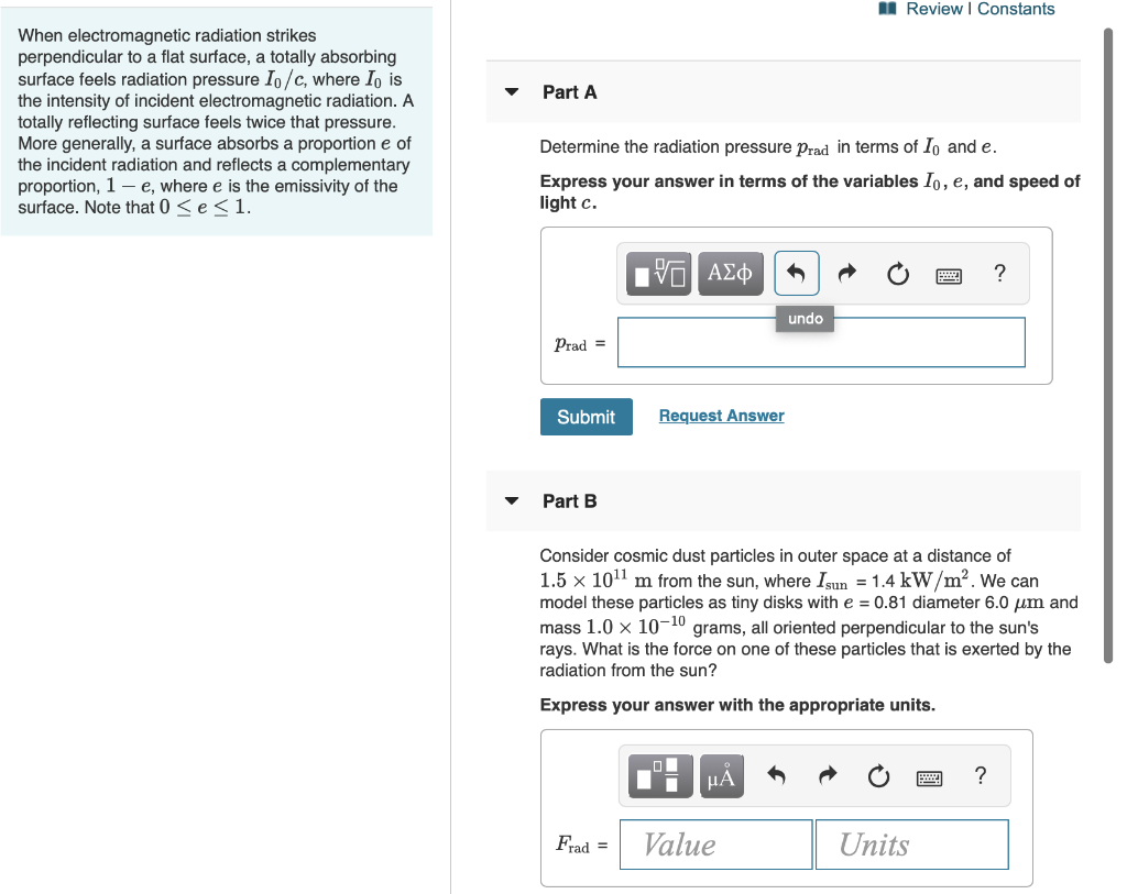 Solved Review | Constants Part A When electromagnetic | Chegg.com