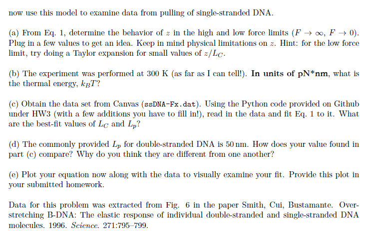 The worm-like chain model has proven to be a useful | Chegg.com
