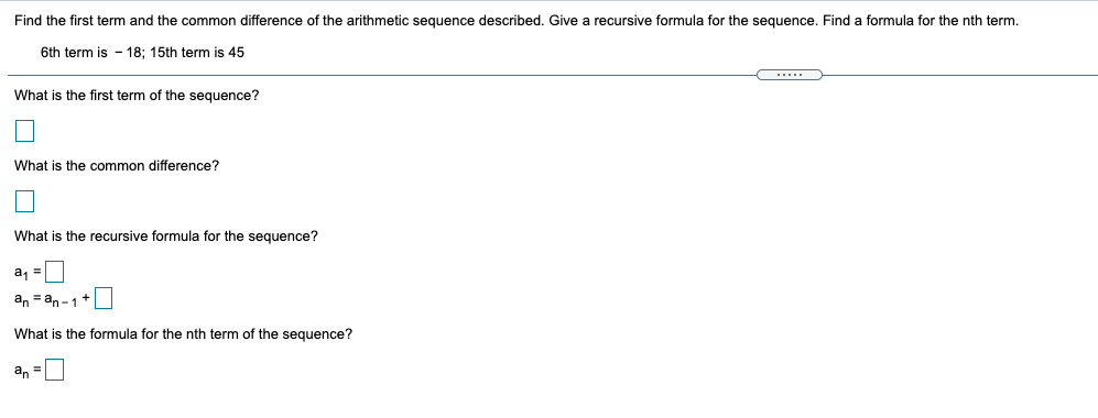 Solved Find the first term and the common difference of the | Chegg.com