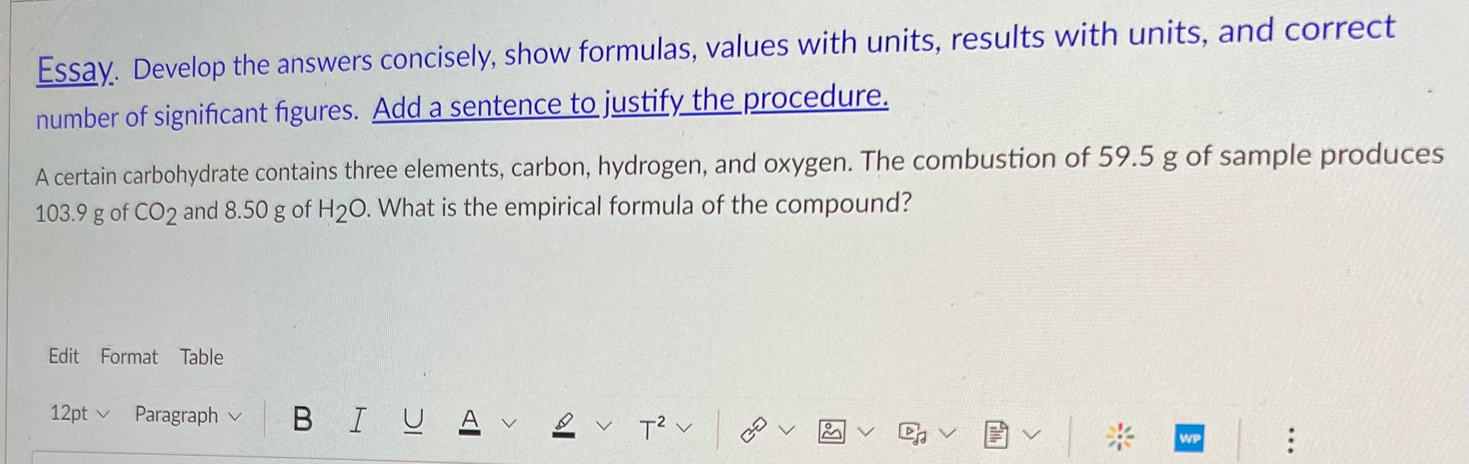 Solved Essay. Develop the answers concisely, show formulas, | Chegg.com