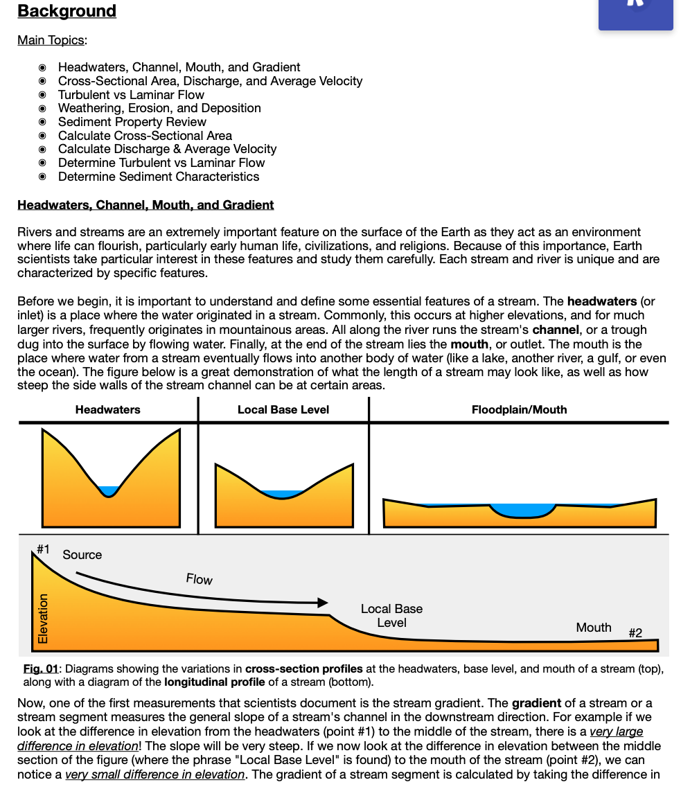 Solved How does a change in a stream's gradient affect the | Chegg.com
