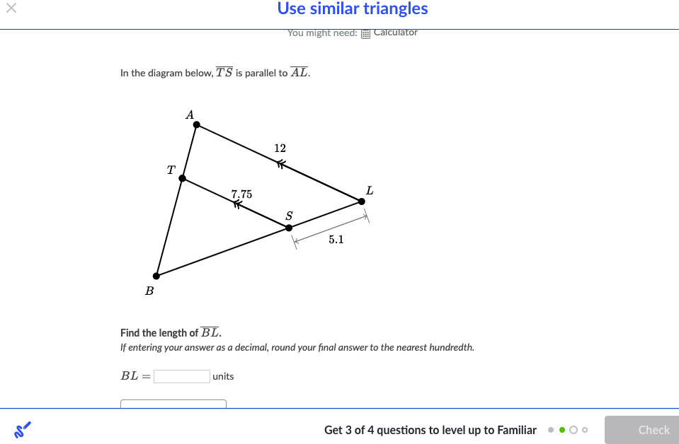 Solved X Х Use similar triangles You might need: - | Chegg.com