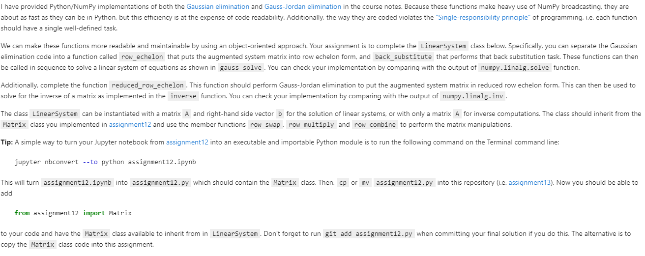 I have provided Python/NumPy implementations of | Chegg.com