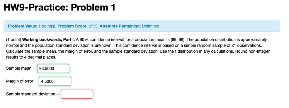 Solved HW9-Practice: Problem 1 Problem Value: 1 point(s). | Chegg.com