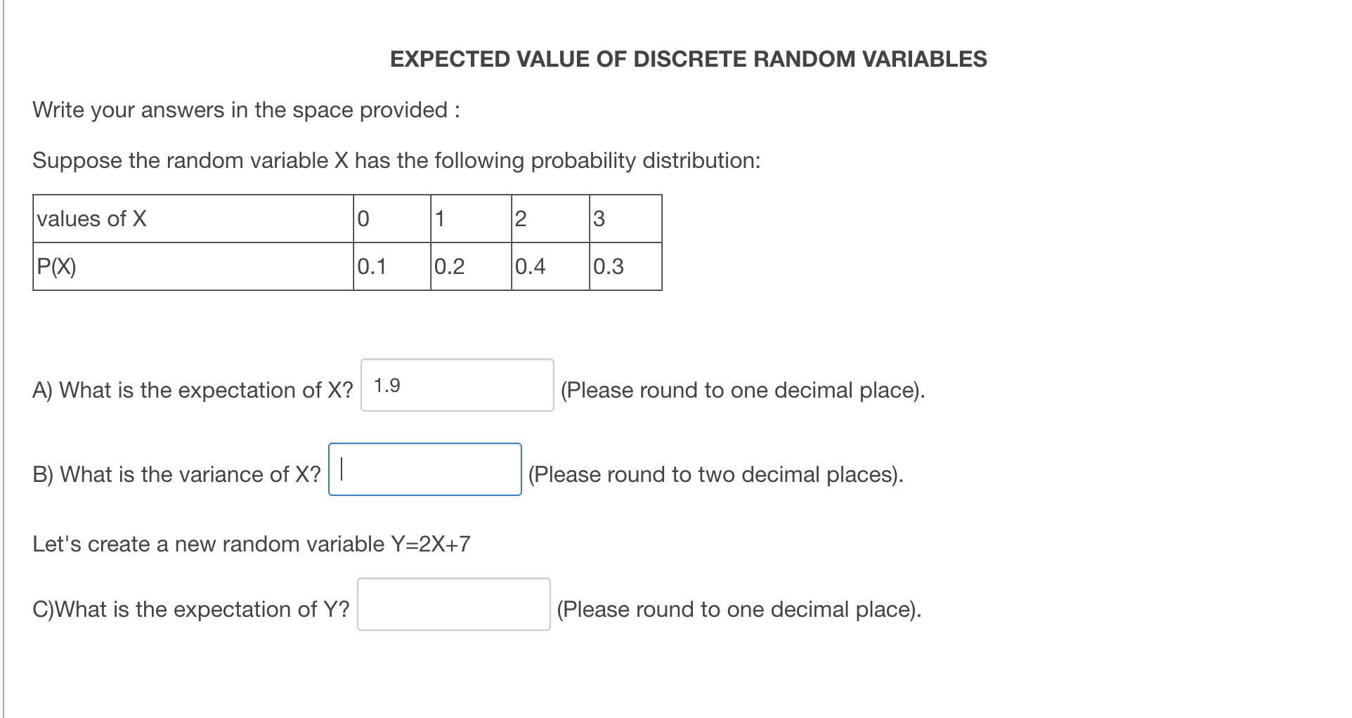 Solved Write your answers in the space provided :Suppose the | Chegg.com