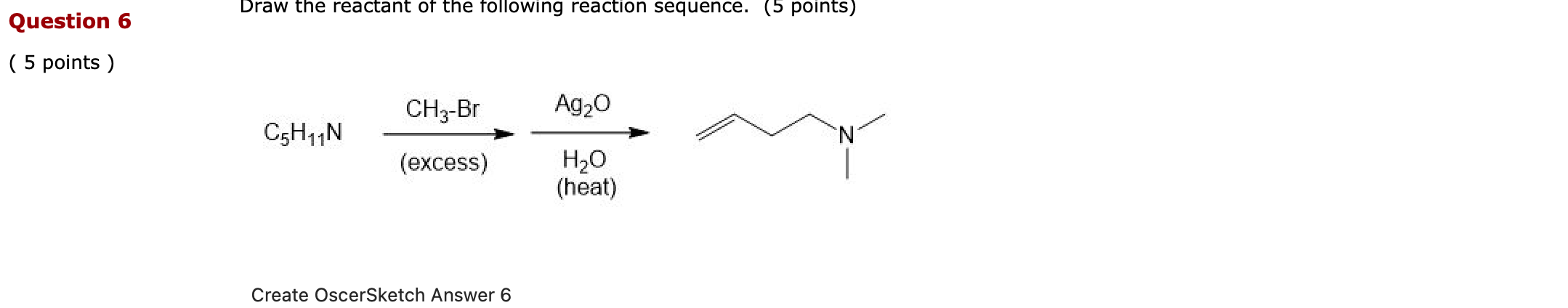 Solved Draw the reactant of the following reaction sequence. | Chegg.com
