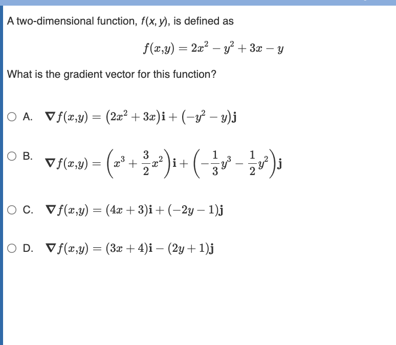 Solved A two-dimensional function, f(x, y), is defined as | Chegg.com