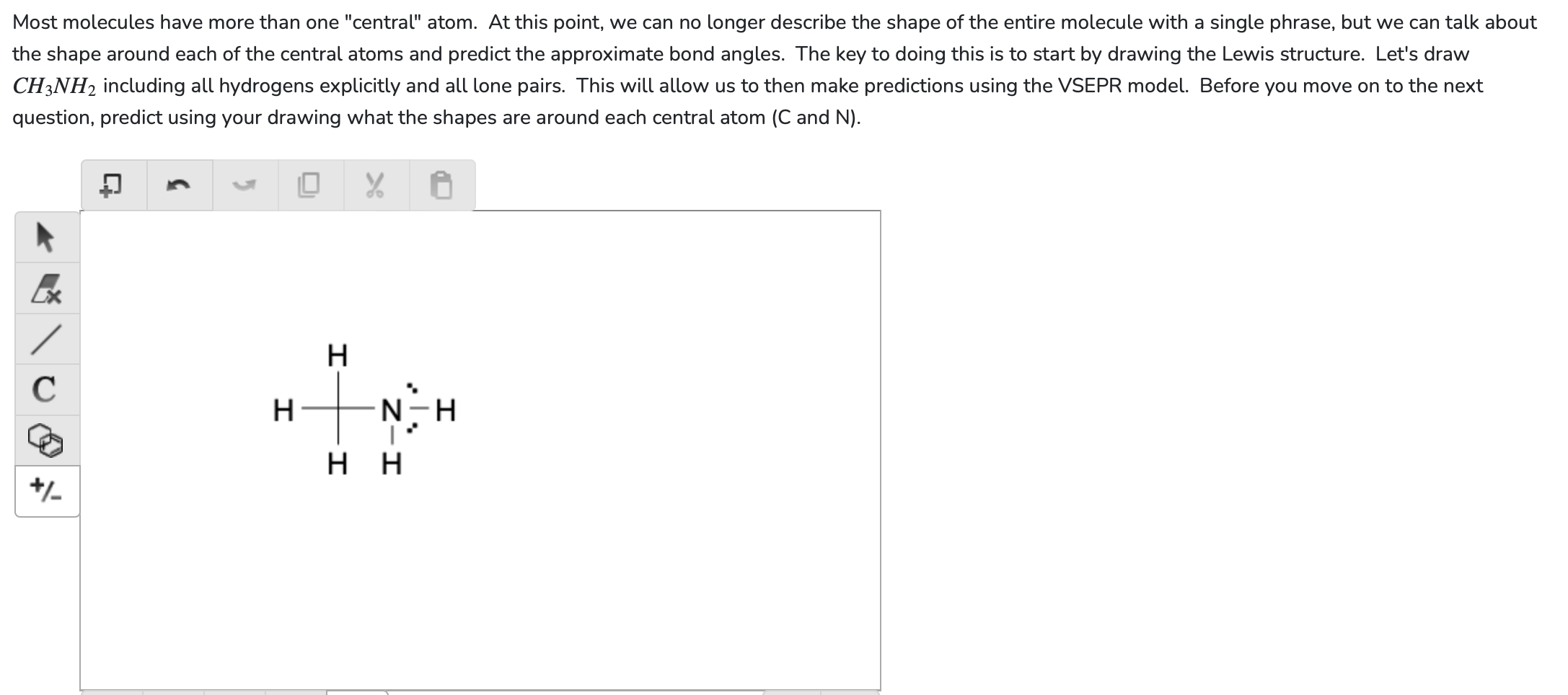 Solved Most molecules have more than one "central" atom. At | Chegg.com