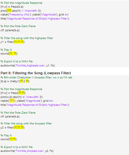 Solved Use the generateMelody function to compose the song | Chegg.com