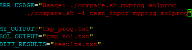 ERR_USAGE="Usage: -/ compare.sh myprog solprog ./ | Chegg.com