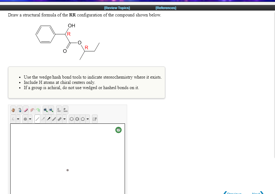 Solved Draw a structural formula of the RR configuration of | Chegg.com