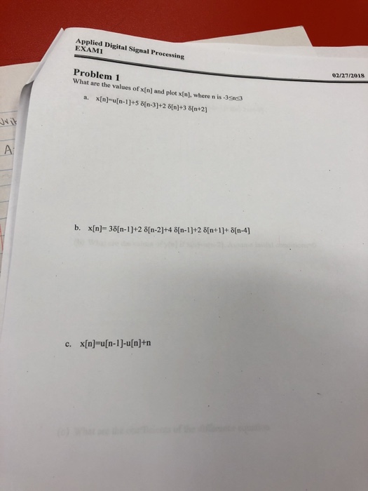 Solved Applied Digital Signal Processing EXAMI 02/272018 | Chegg.com