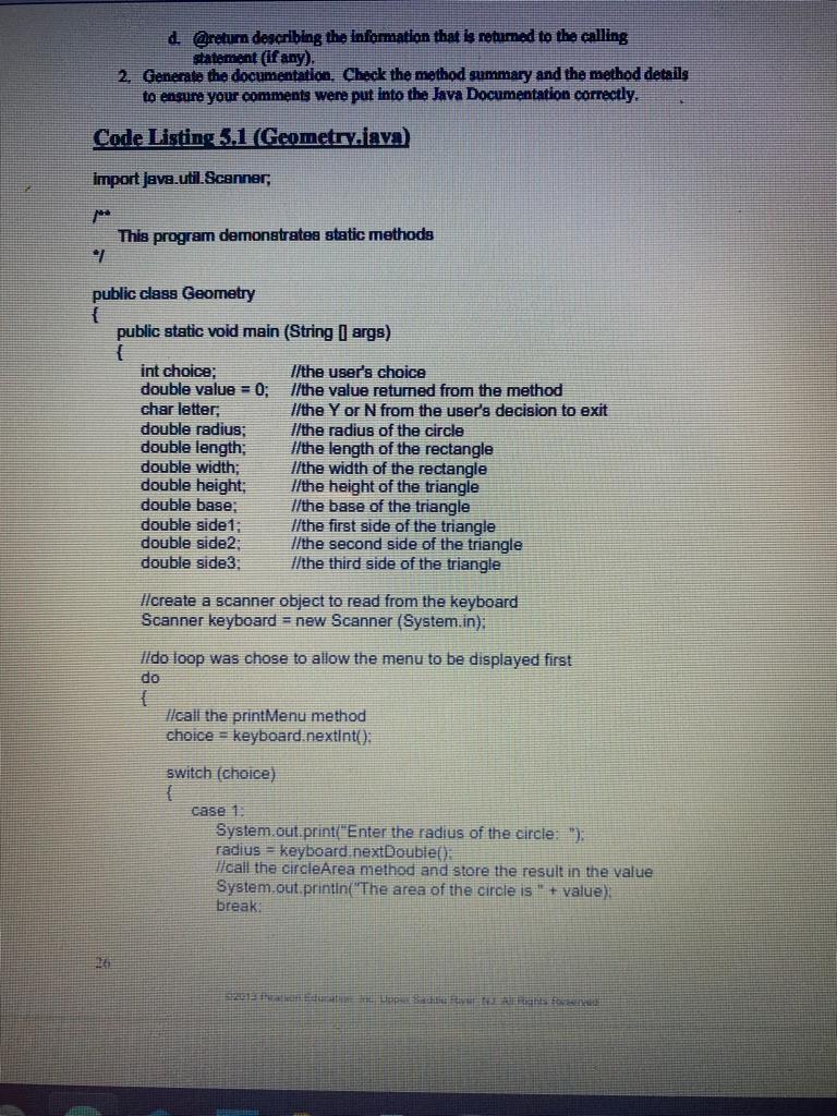 Solved Lab Objectives - Beabla to write methods - Beable to | Chegg.com