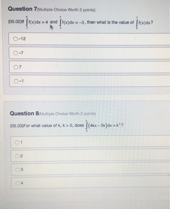 Solved Question 7(Multiple Choice Worth 2 points) | Chegg.com