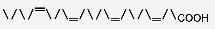Solved What is the correct omega notation for this 22 carbon | Chegg.com