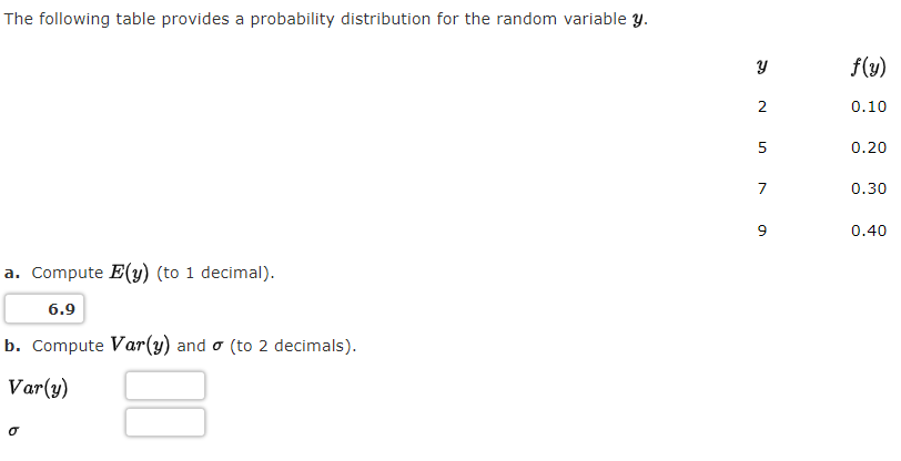 Solved The following table provides a probability | Chegg.com