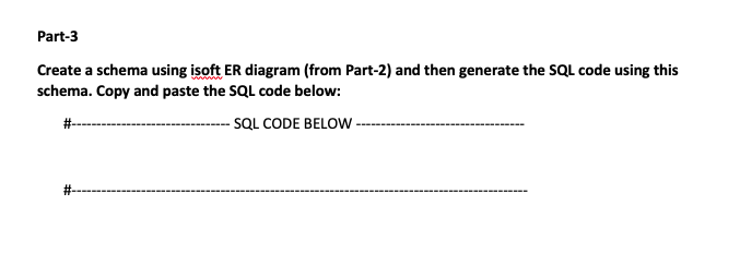 Solved reate an ER Diagram using ERDPlus software as | Chegg.com
