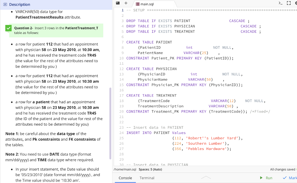 Solved Đ Description | Chegg.com
