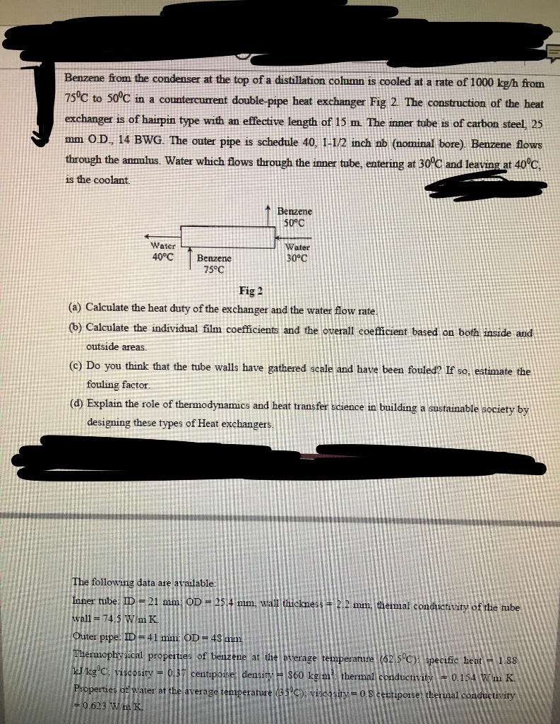 Solved Benzene from the condenser at the top of a | Chegg.com