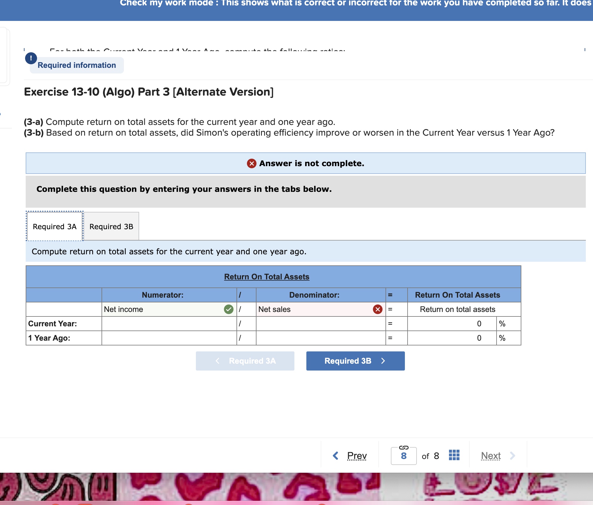 Solved Exercise 13-10 (Algo) Part 3 [Alternate Version] | Chegg.com