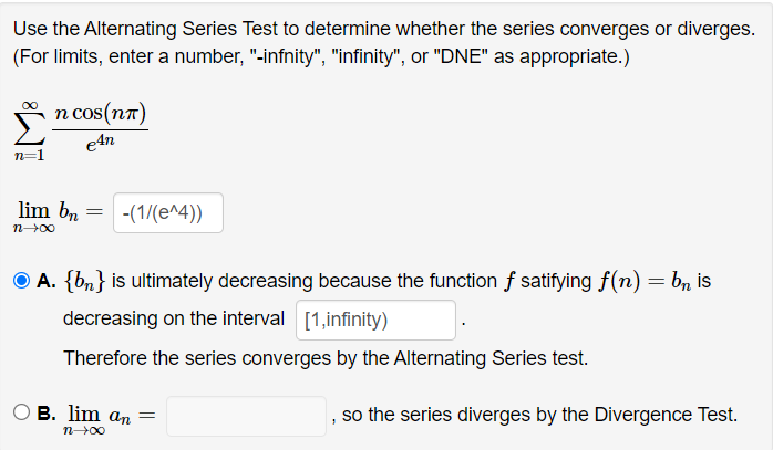 Solved Use the Alternating Series Test to determine whether | Chegg.com