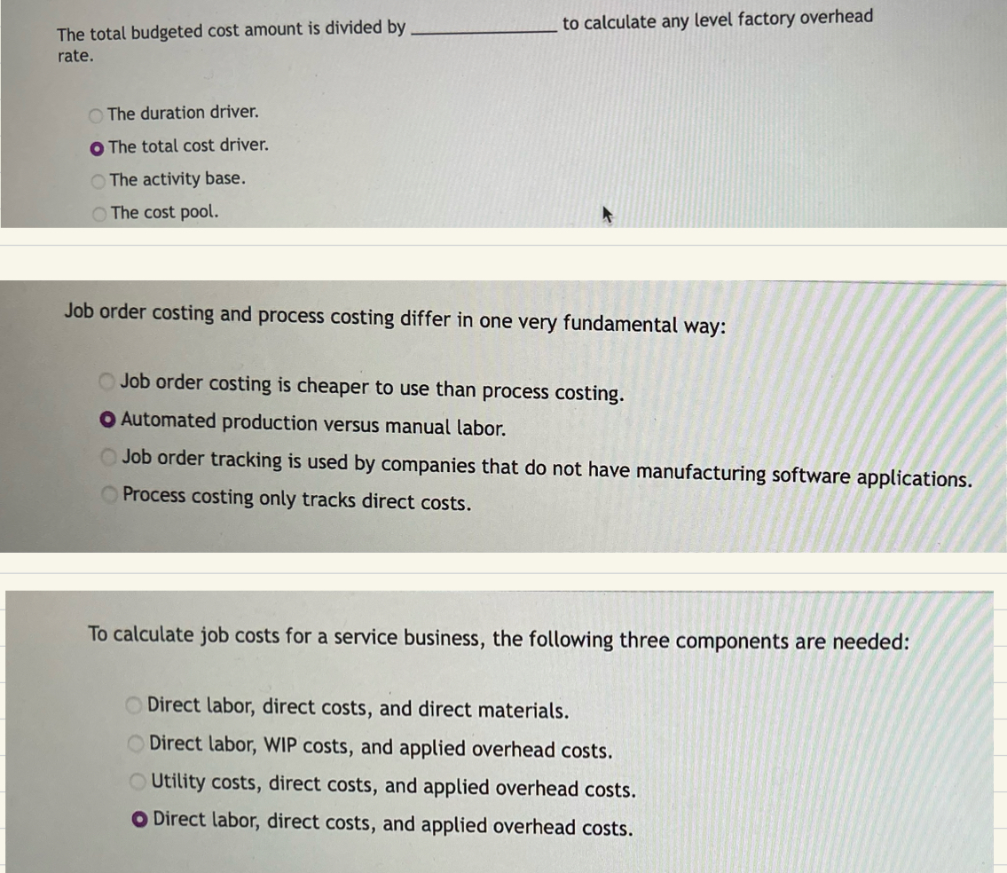 Solved Job Order Costing And Process Costing Differ In One Chegg