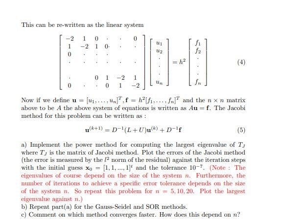 Solved MatLab. Please do Section B. Esp SOR method You will | Chegg.com