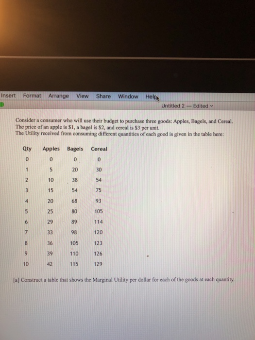 Solved Insert Format Arrange View Share Window Hel Untitled | Chegg.com