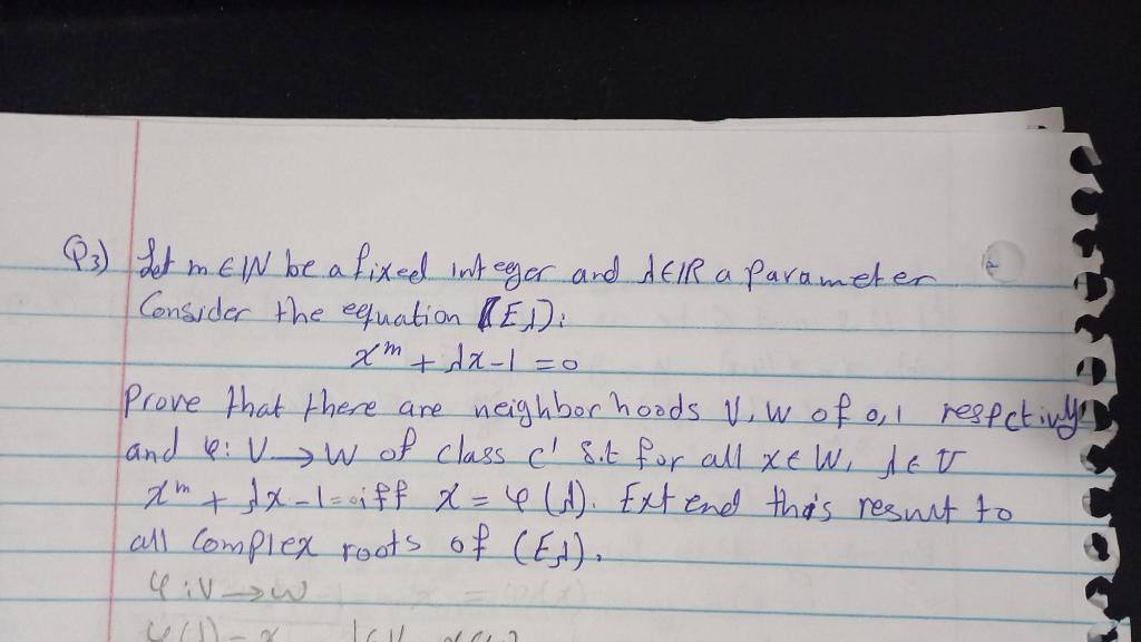 Solved (3) Let m∈N be a fixed integer and d∈R a parameter | Chegg.com