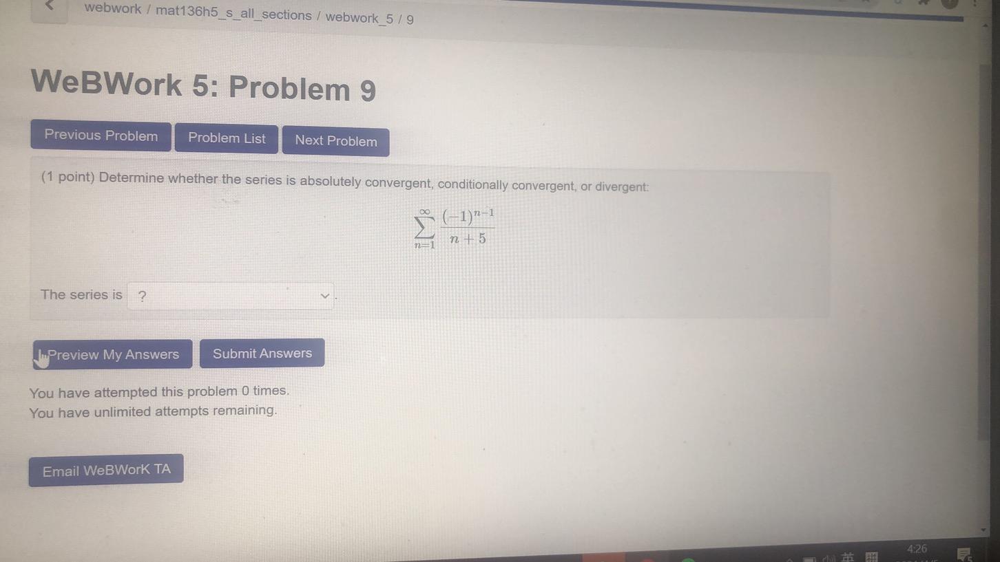 Solved webwork / mat136h5_s_all_sections / webwork_5 / 9 | Chegg.com