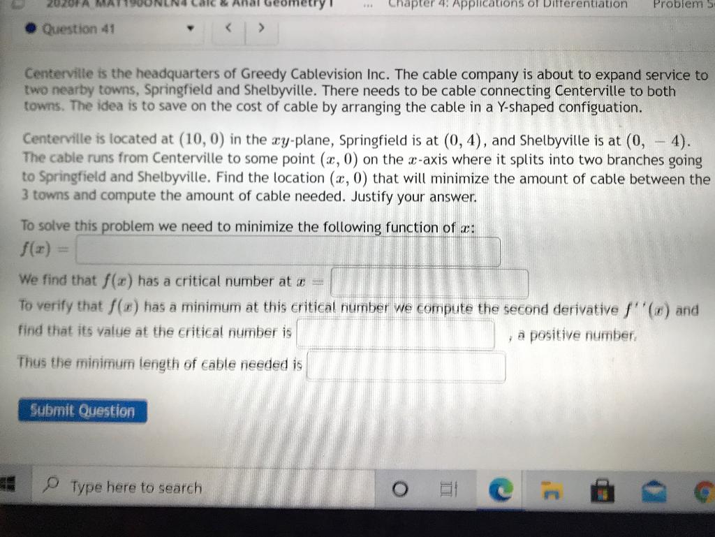 Solved Anar Chapter 4: Applications of Differentiation | Chegg.com