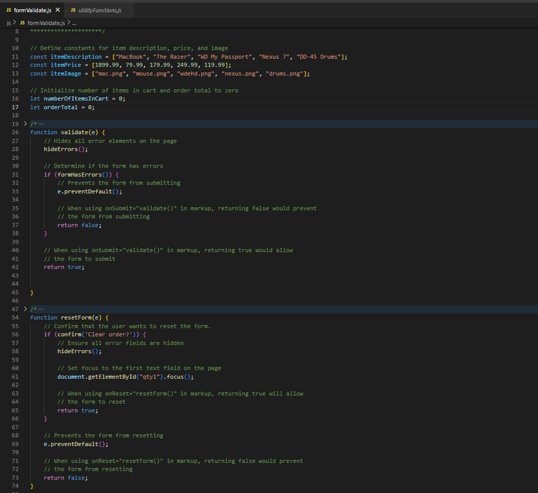 Solved All you have to do is add code to formvalidate.js. | Chegg.com