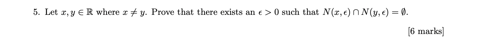 Solved 5. Let x,y∈R where x =y. Prove that there exists an | Chegg.com